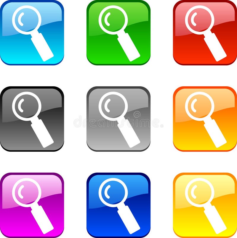 Search buttons. stock vector. Illustration of bright, blue - 7087995