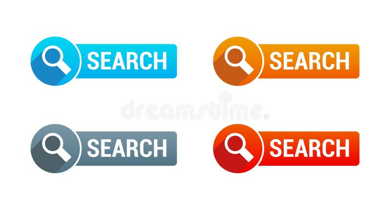 Search Buttons Set stock vector. Illustration of menu - 198245026