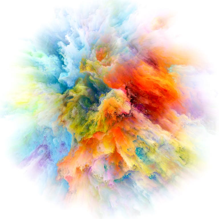 In Search of Color Splash Explosion Stock Illustration - Illustration ...