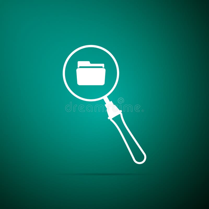 Green Background Magnifying Document Stock Illustrations – 373 Green ...