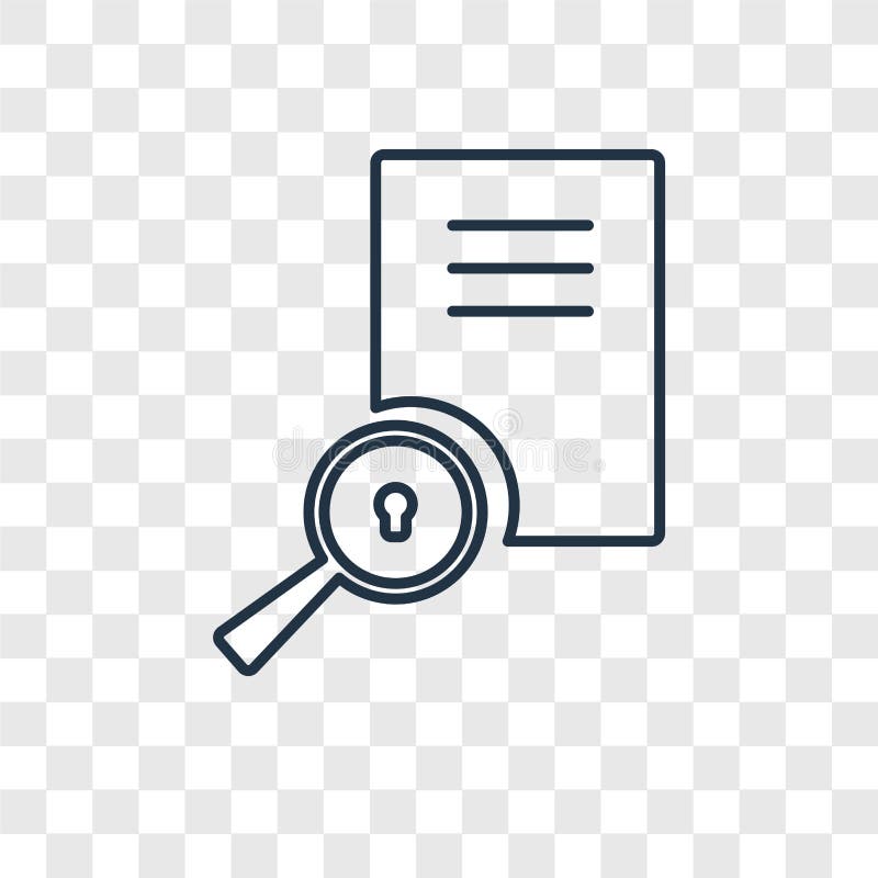 Search Concept Vector Linear Icon Isolated on Transparent Background ...