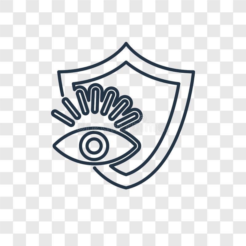 Search Concept Vector Linear Icon Isolated on Transparent Background ...