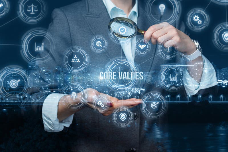 Search of Core Values in Business Stock Image - Image of digital ...
