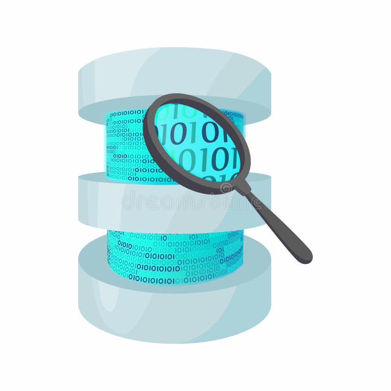 Search Data in Database Icon, Cartoon Style Stock Vector - Illustration ...