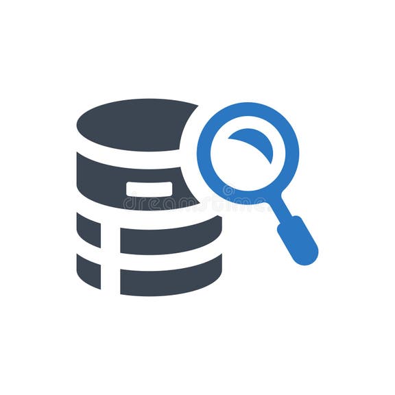 Search database icon stock vector. Illustration of vector - 223751507