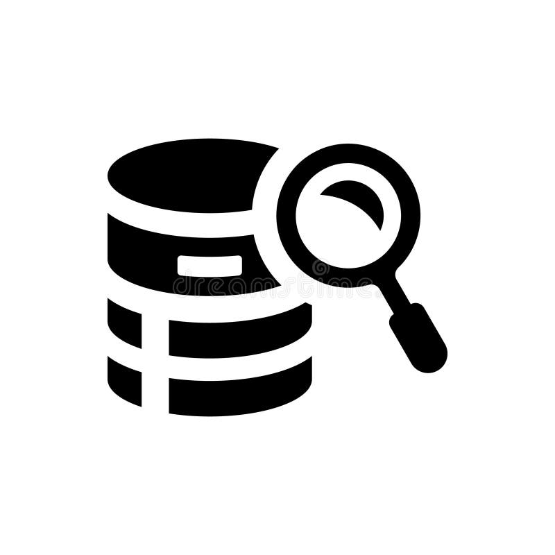 Search database icon stock vector. Illustration of database - 223996495