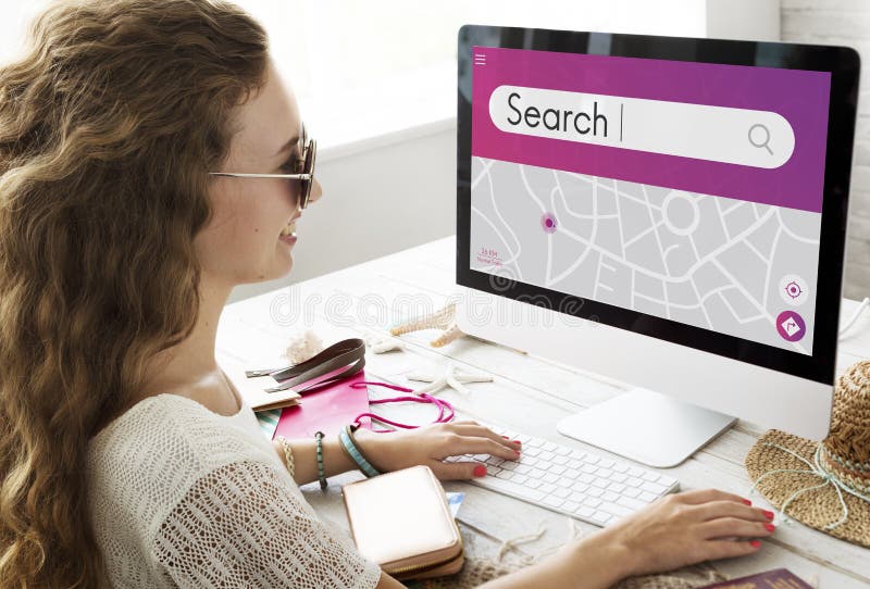 Search Destination Way Map Concept Stock Photo - Image of finding ...