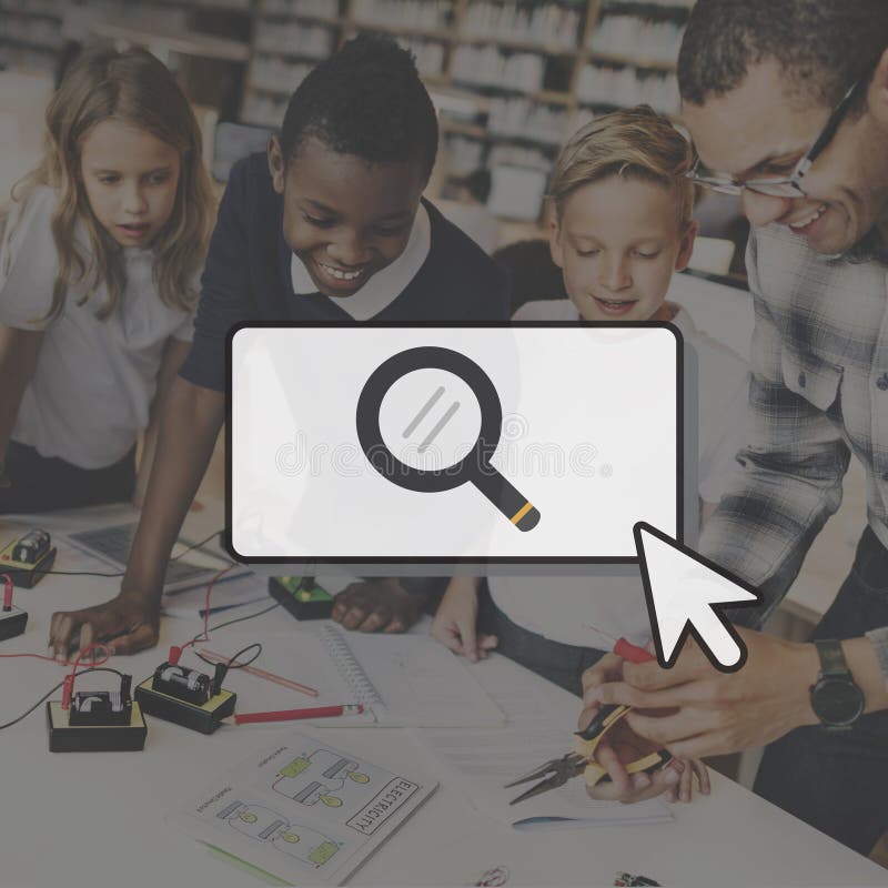 Search Discover Connection Exploration Inspect Concept Stock Photo ...