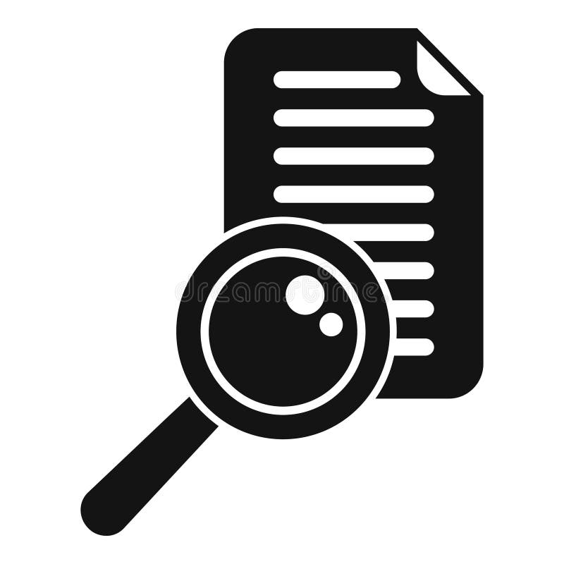 Search Doc Record Icon Simple Vector. Invoice Database Stock ...
