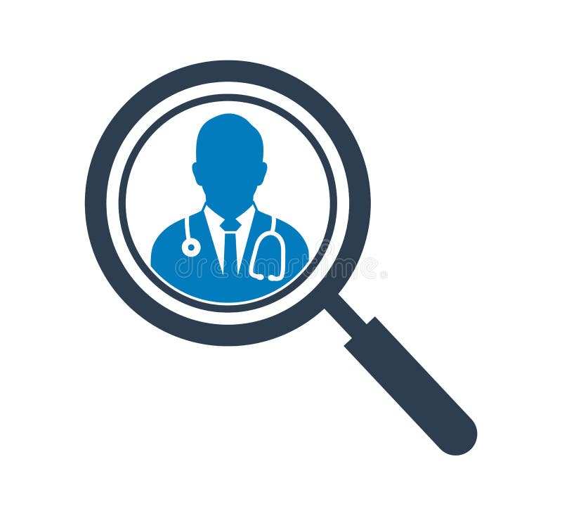 Search Doctor Icon. stock vector. Illustration of magnifying - 176294123