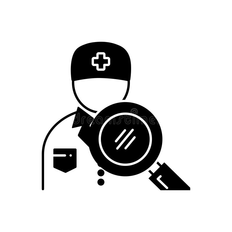 Search Doctor Icon. stock vector. Illustration of magnifying - 176294123