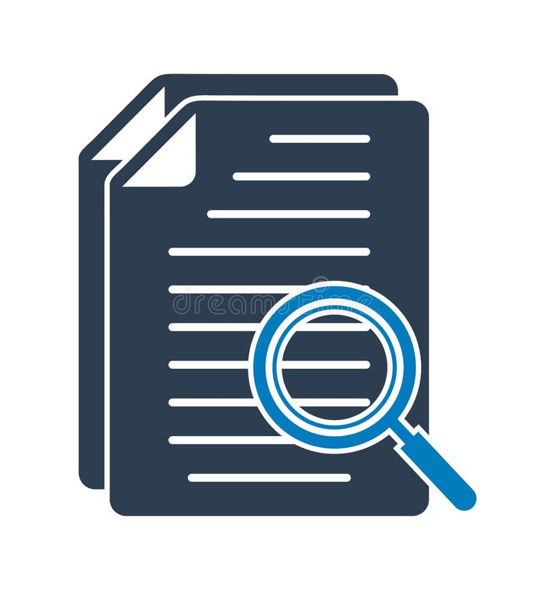 Search document Icon. stock vector. Illustration of document - 157283784