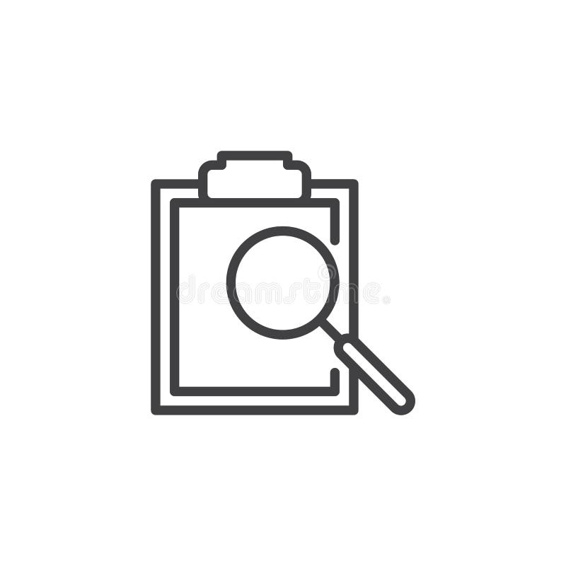 Search document Icon. stock vector. Illustration of document - 157283784