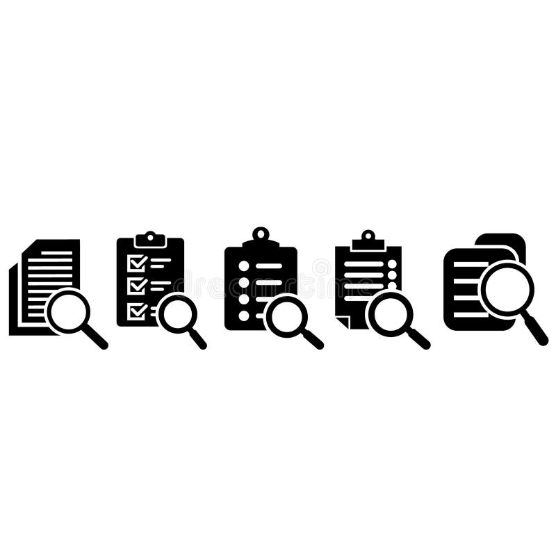 Search Documents Icon Vector Set. Search Illustration Sign Collection ...