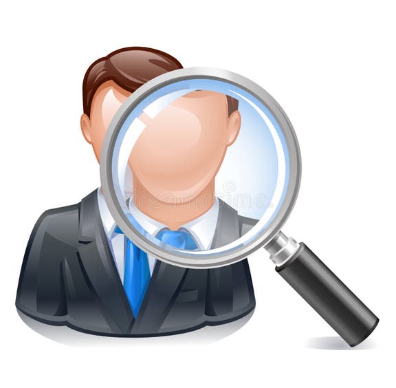 Search employee icon stock vector. Illustration of person - 19449707