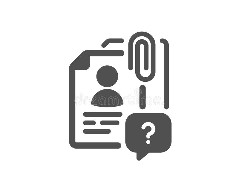 Search Employee Icon. Interview Candidate Sign. Vector Stock Vector ...