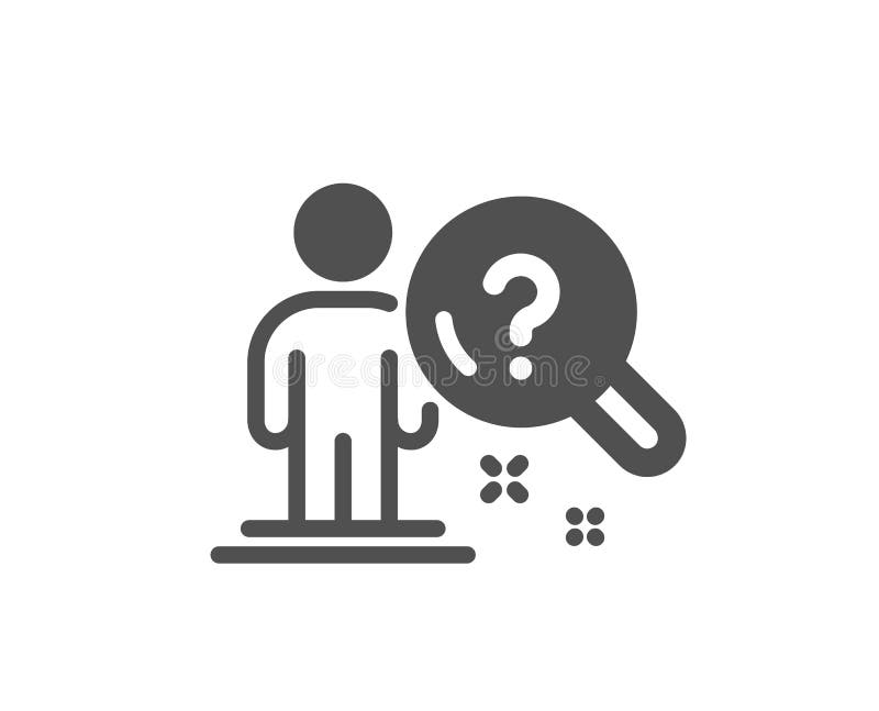 Search Employee Icon. Interview Candidate Sign. Vector Stock Vector ...