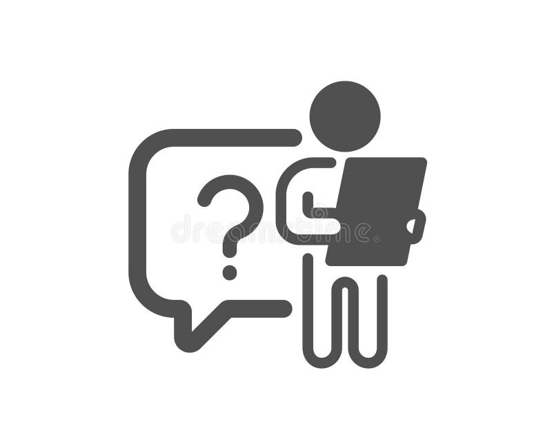 Search Employee Icon. Interview Candidate Sign. Vector Stock Vector ...