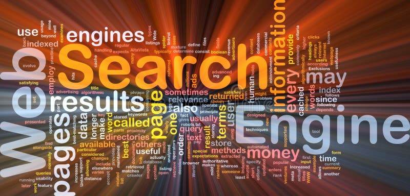 Search Engine Background Concept Glowing Stock Illustration ...