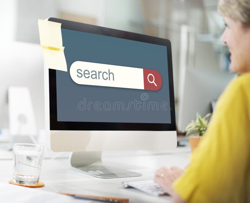 Search Engine Browser Find Looking Concept Stock Photo - Image of place ...