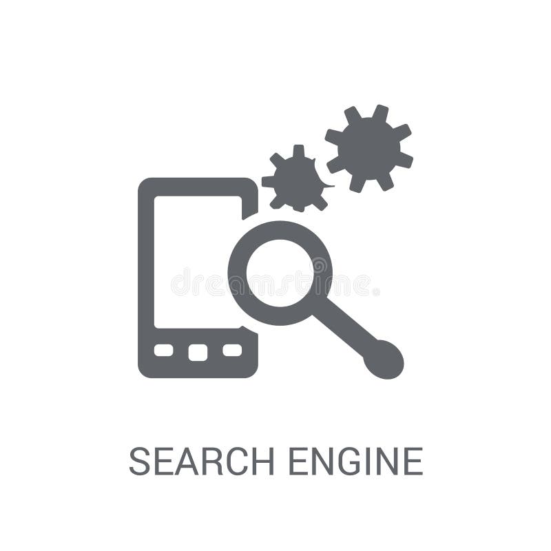 Search Engine Icon. Trendy Search Engine Logo Concept on White B Stock ...