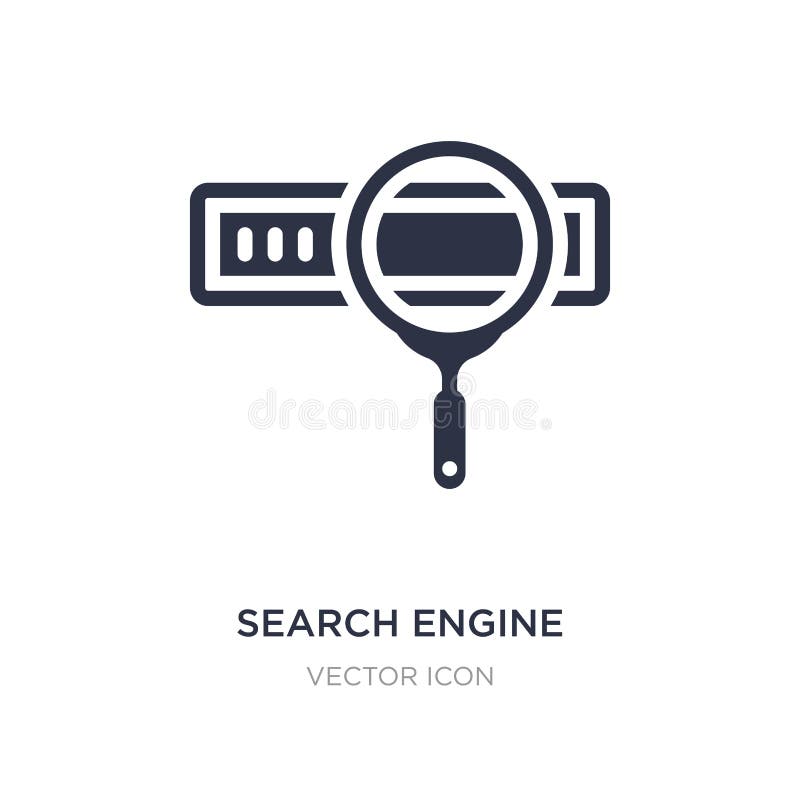 Search Engine Icon on White Background. Simple Element Illustration ...
