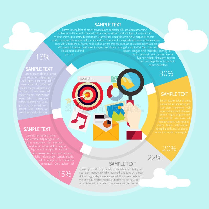 Search Engine Infographic stock vector. Illustration of computer ...