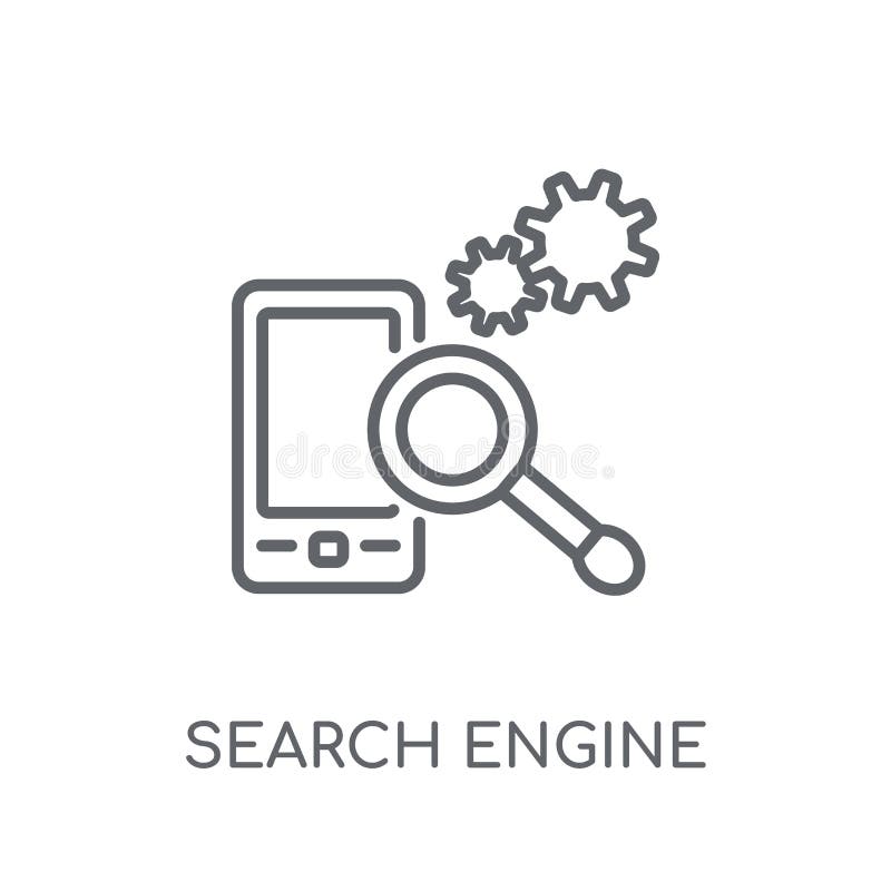 Search Engine Linear Icon. Modern Outline Search Engine Logo Con Stock ...