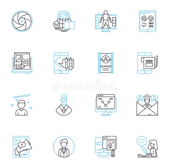 Search Engine Linear Icons Set. Google, Yahoo, Bing, Search, Results ...