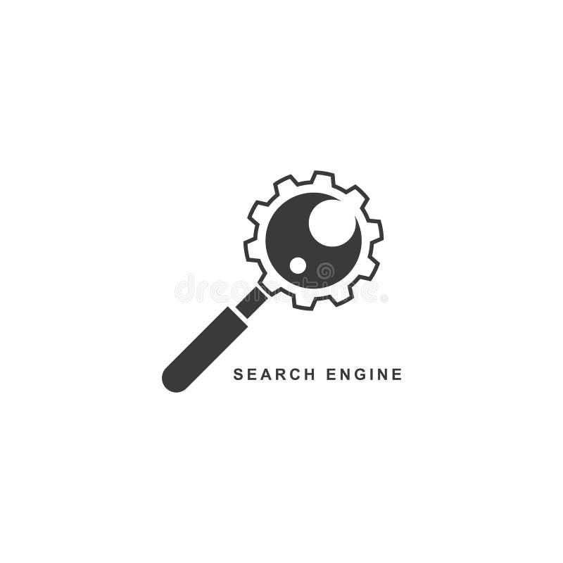 Search engine stock vector. Illustration of gear, line - 215563337