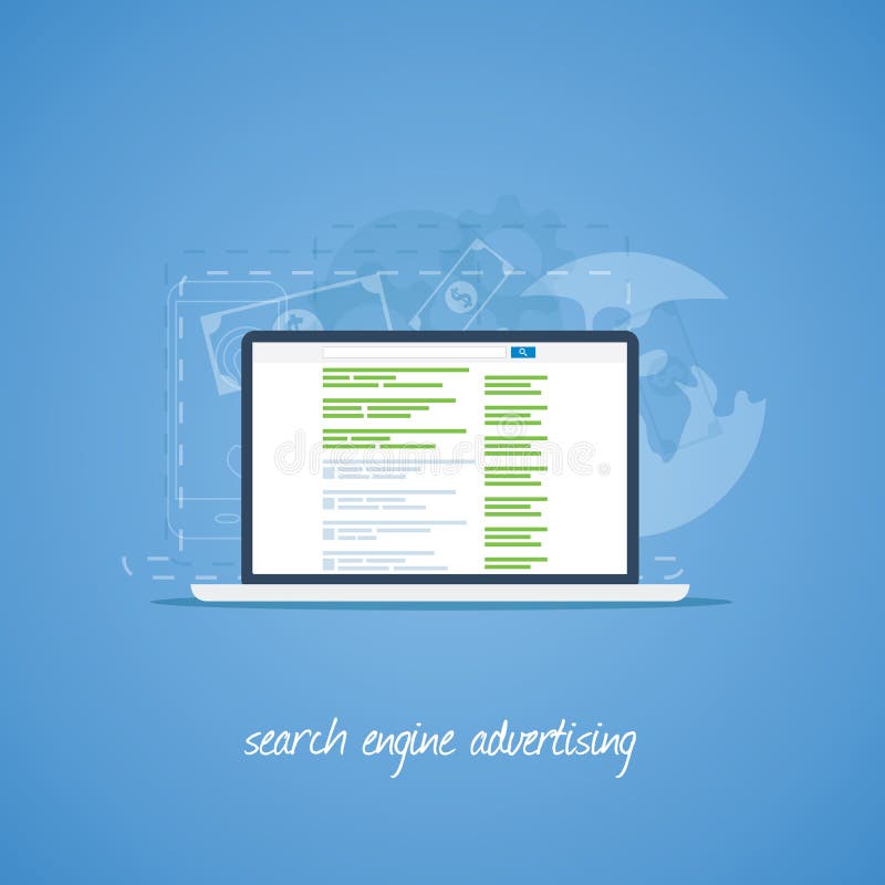 Search Engine Marketing and Advertising Concept Stock Vector ...