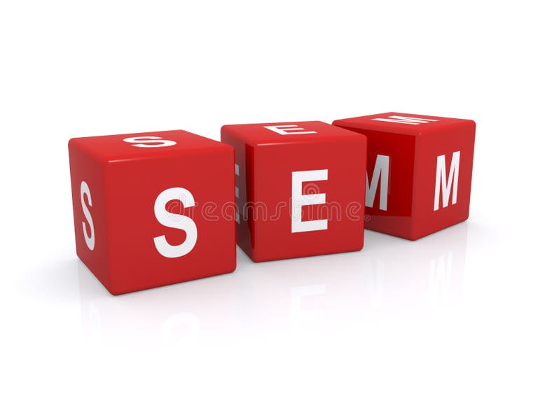 Search Engine Marketing SEM Cubes Stock Image - Image of analysis, dice ...