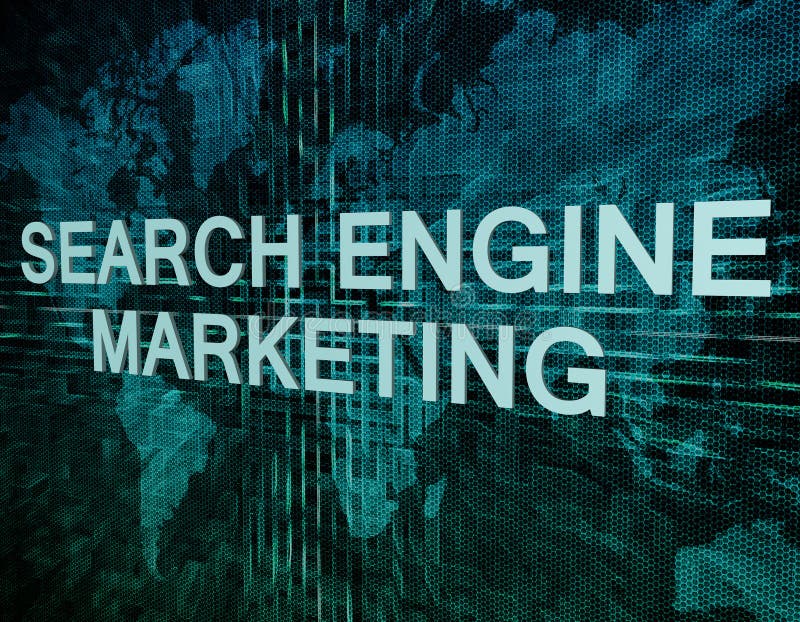 Search Engine Marketing stock illustration. Illustration of sales ...