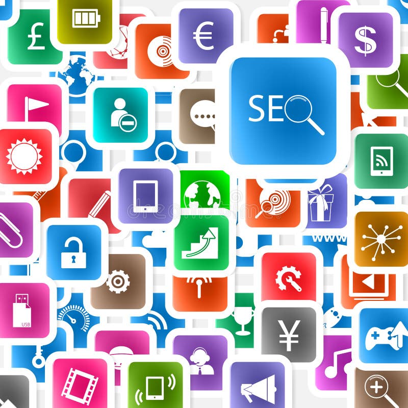 Search engine optimization stock illustration. Illustration of plan ...