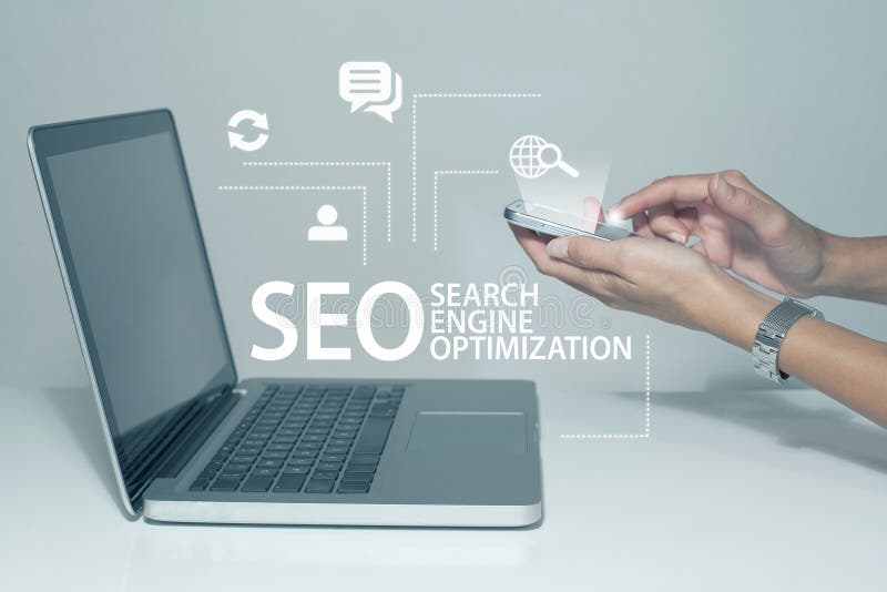 SEO - Search Engine Optimization Stock Image - Image of retro, analyze ...
