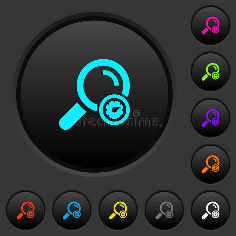 Search Engine Optimization Dark Push Buttons with Color Icons Stock ...