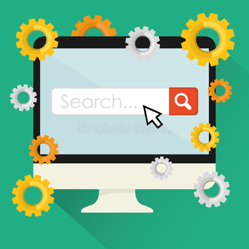 Search Engine Optimization Design Stock Vector - Illustration of ...