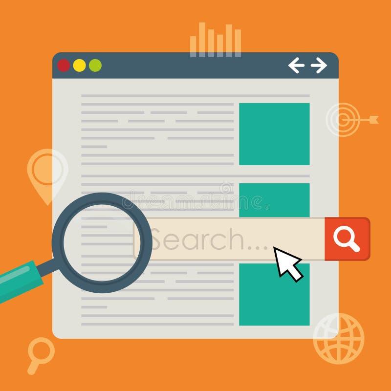 Search Engine Optimization Design Stock Vector - Illustration of browse ...