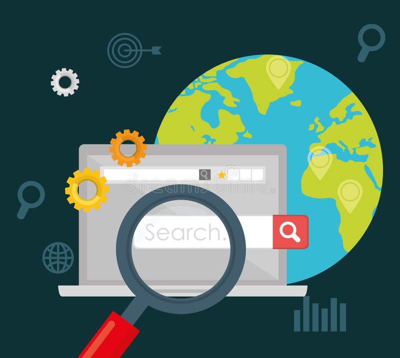 Search Engine Optimization Design Stock Vector - Illustration of ...