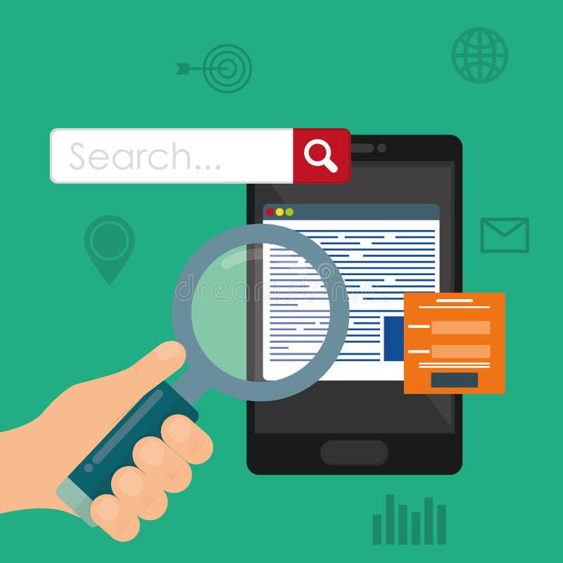 Search Engine Optimization Design Stock Vector - Illustration of browse ...