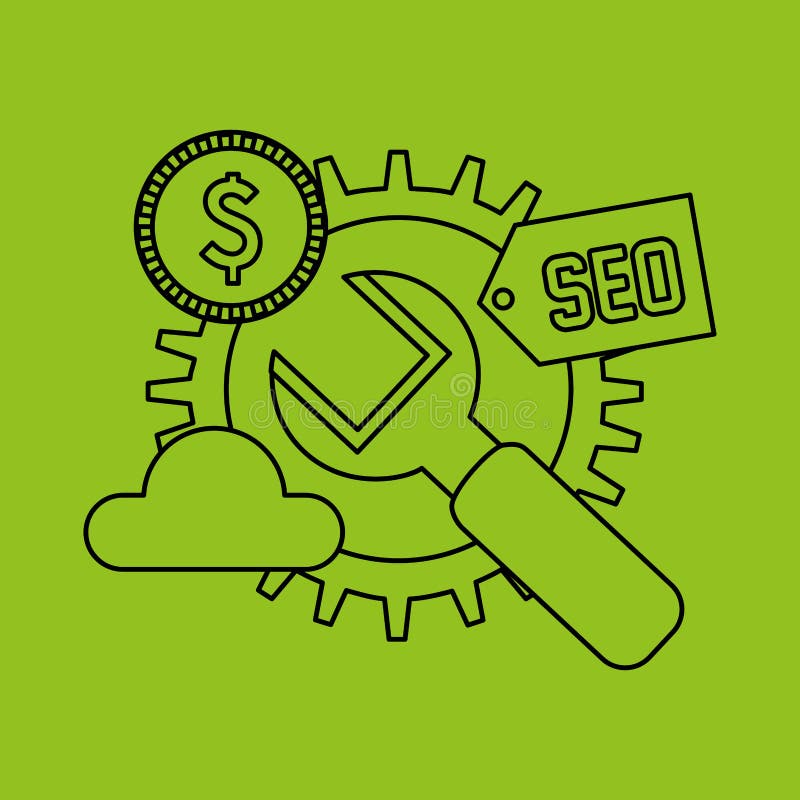 Search Engine Optimization Flat Icons Stock Illustration - Illustration ...