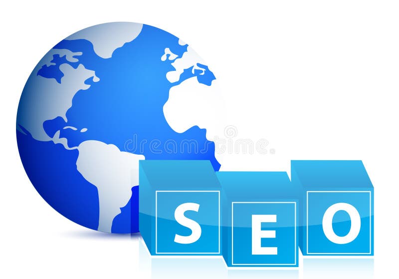 Search Engine Optimization Globe Illustration Stock Illustration ...
