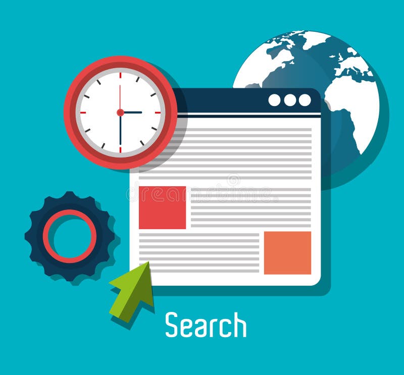 Search Engine Optimization stock illustration. Illustration of ...