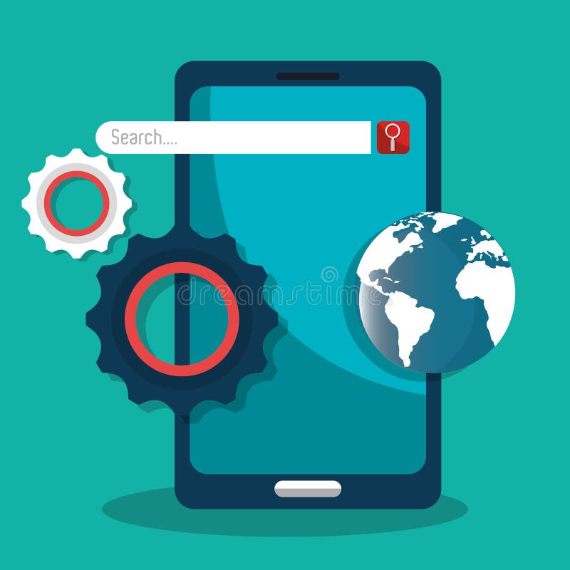 Search Engine Optimization stock illustration. Illustration of website ...