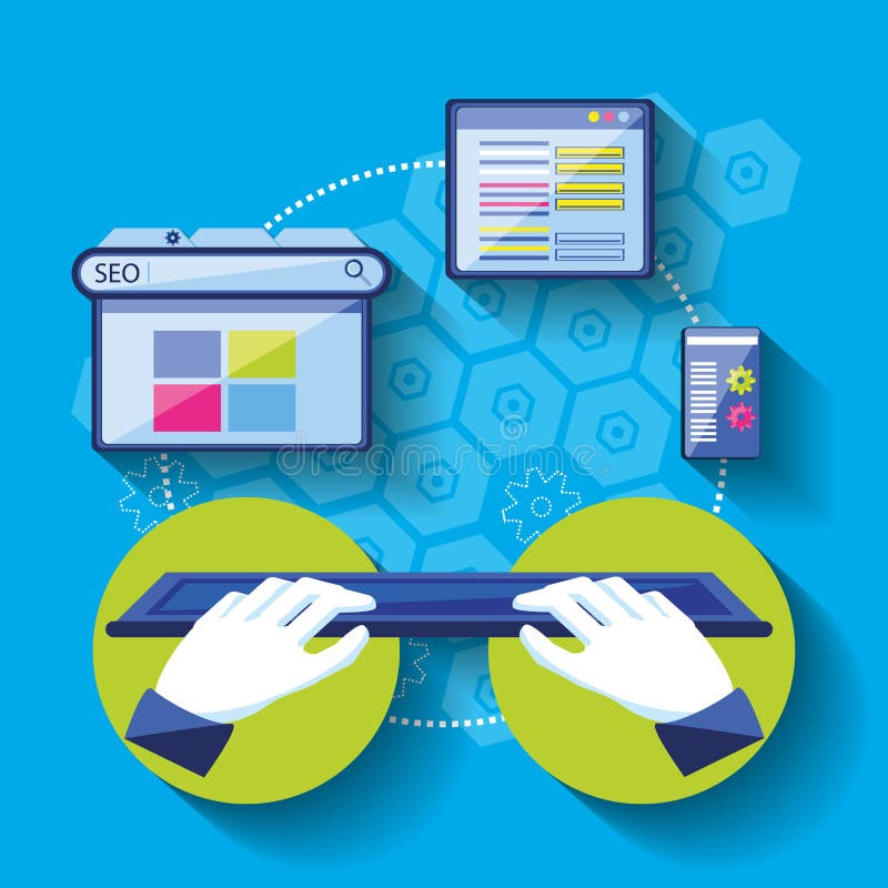 Search Engine Optimization Design Stock Vector - Illustration of browse ...