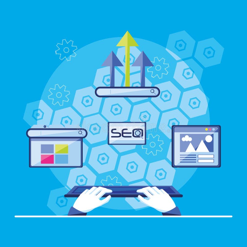 Search Engine Optimization Design Stock Vector - Illustration of browse ...