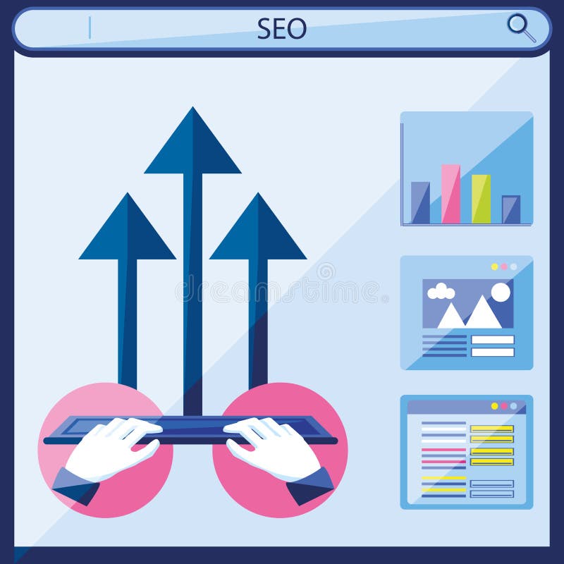 Search Engine Optimization Design Stock Vector - Illustration of browse ...