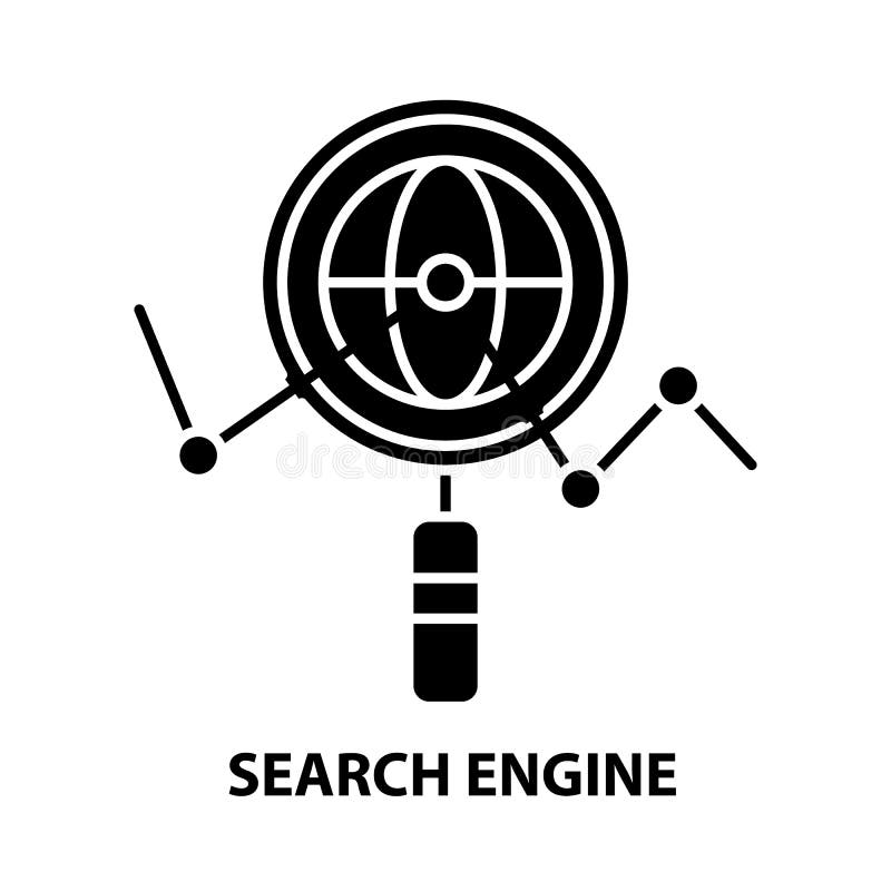 Search Engine Optimization Icon, Black Vector Sign with Editable ...