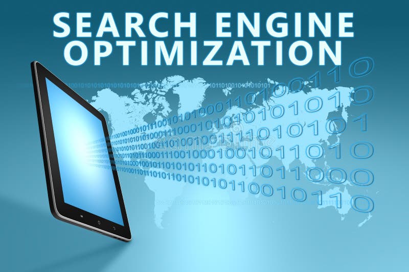 Search Engine Optimization stock illustration. Illustration of sign ...