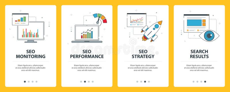 Search Engine Optimization Internet Banner Stock Illustration ...